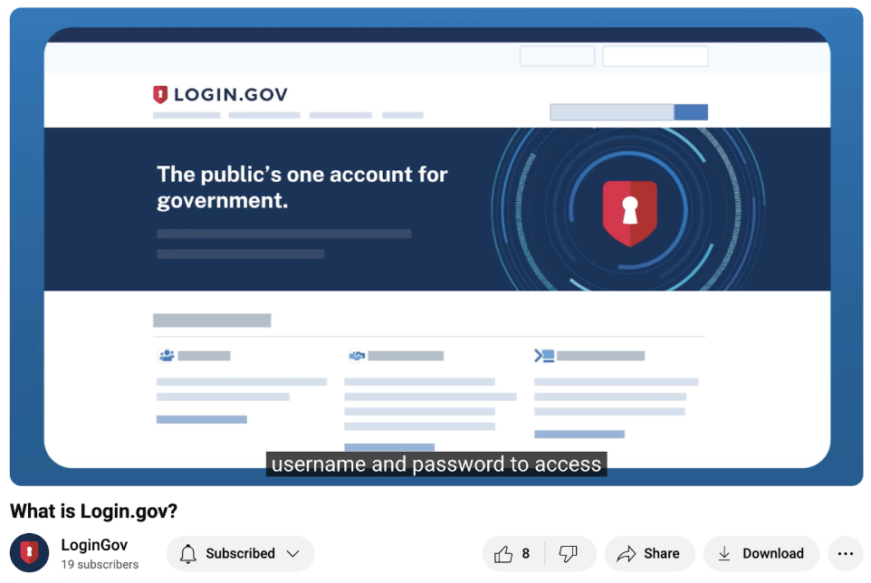 New Login.gov YouTube channel | Login.gov